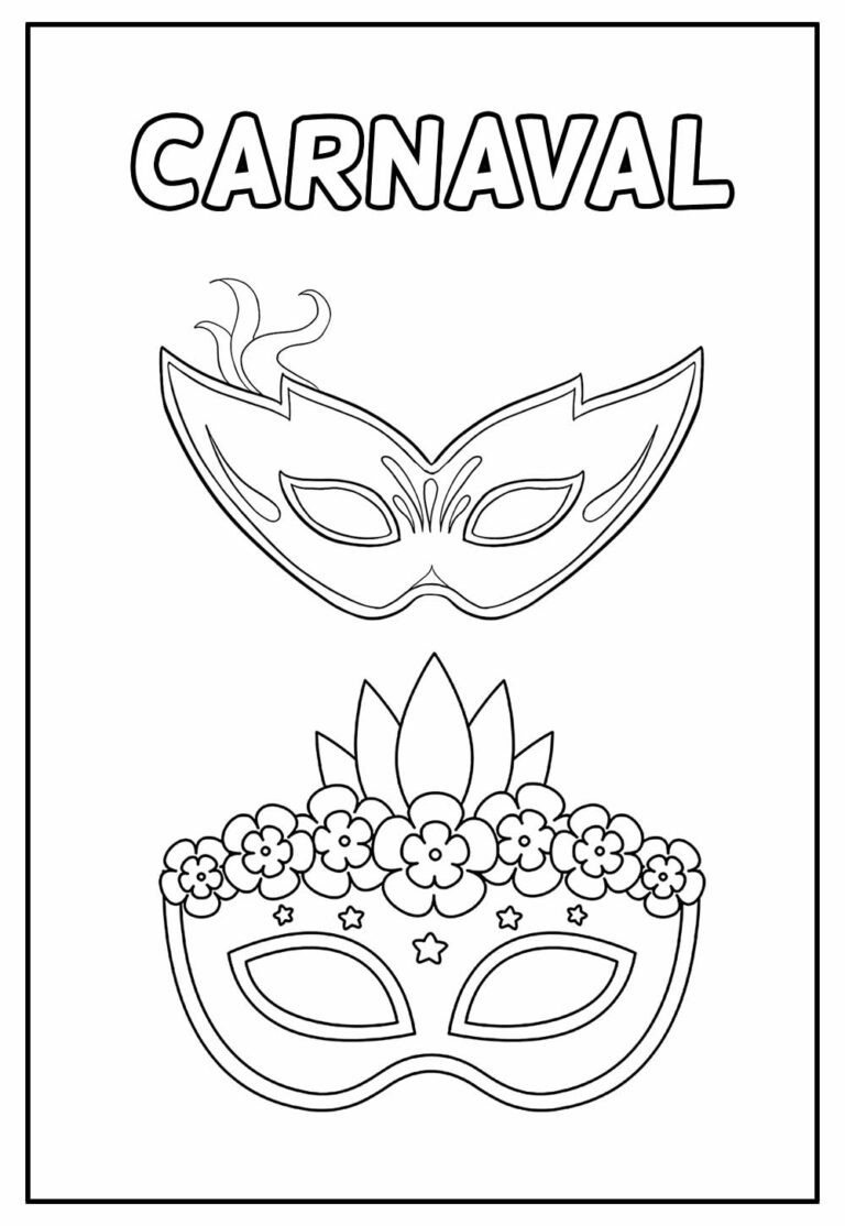 Desenhos de Carnaval para colorir - Bora Colorir