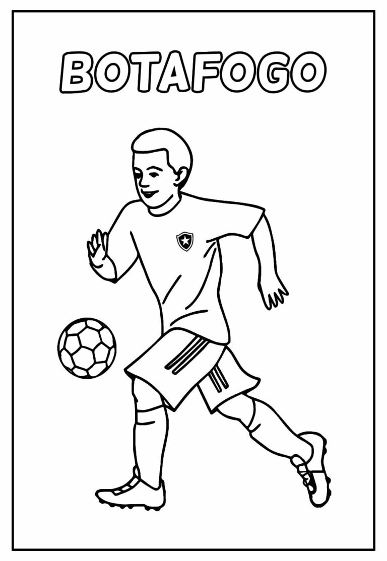 Desenhos do Botafogo para colorir - Bora Colorir