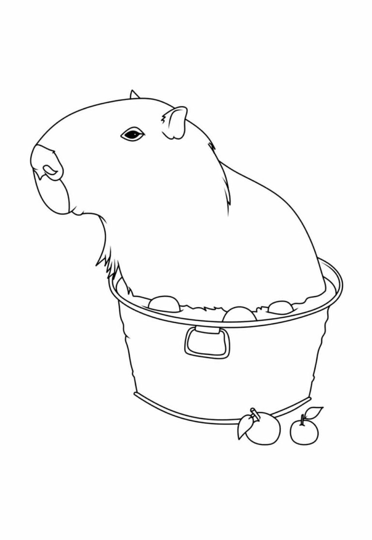 Desenhos de Capivara para colorir - Bora Colorir