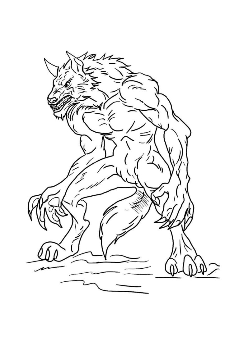 Desenhos do Lobisomem para colorir - Bora Colorir