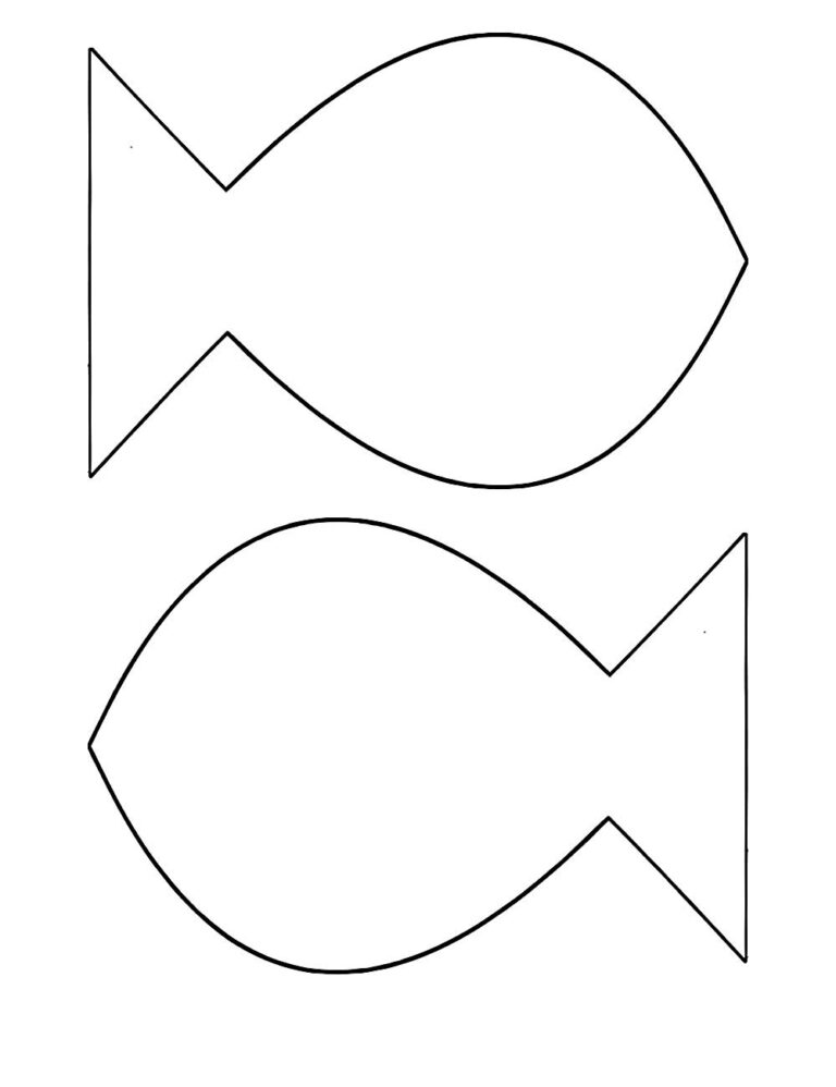 Moldes de Peixes para Imprimir - Bora Colorir