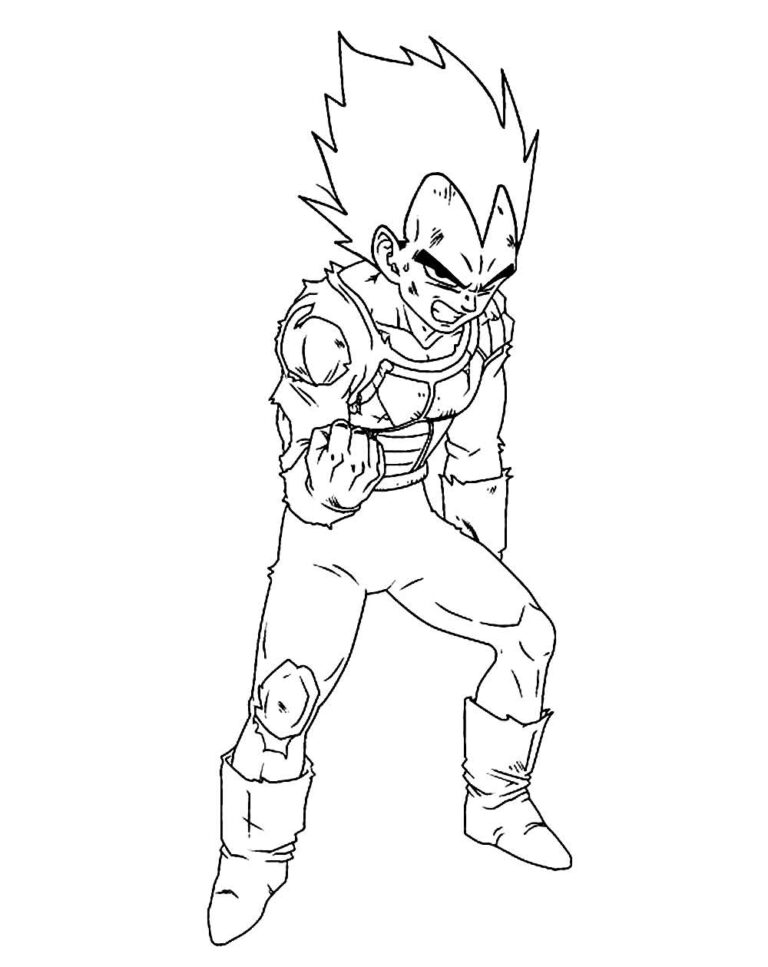 Desenhos de Vegeta para colorir - Bora Colorir