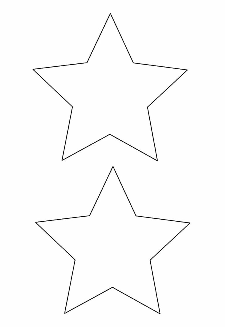 Moldes de Estrela para Imprimir - Bora Colorir