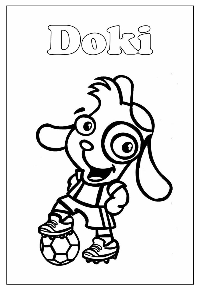 Desenhos de Doki para colorir - Bora Colorir