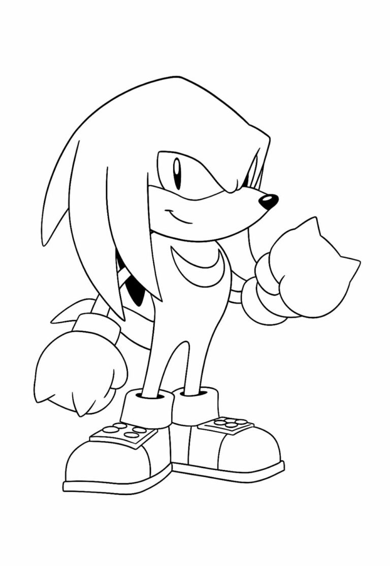 Desenhos de Knuckles the Echidna para colorir - Bora Colorir