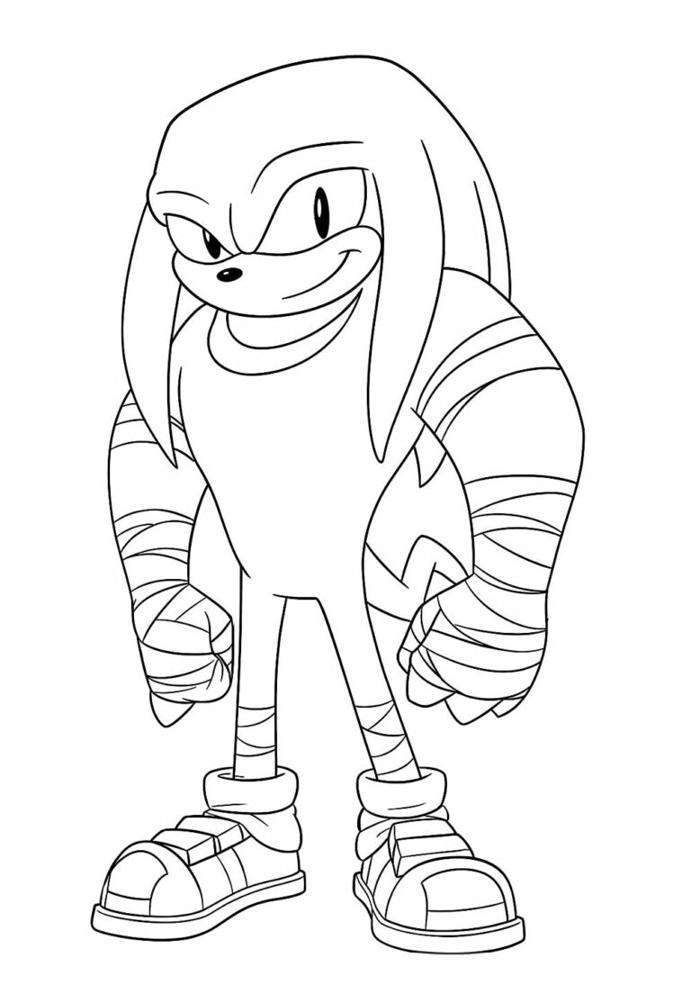 Desenhos de Knuckles the Echidna para colorir - Bora Colorir