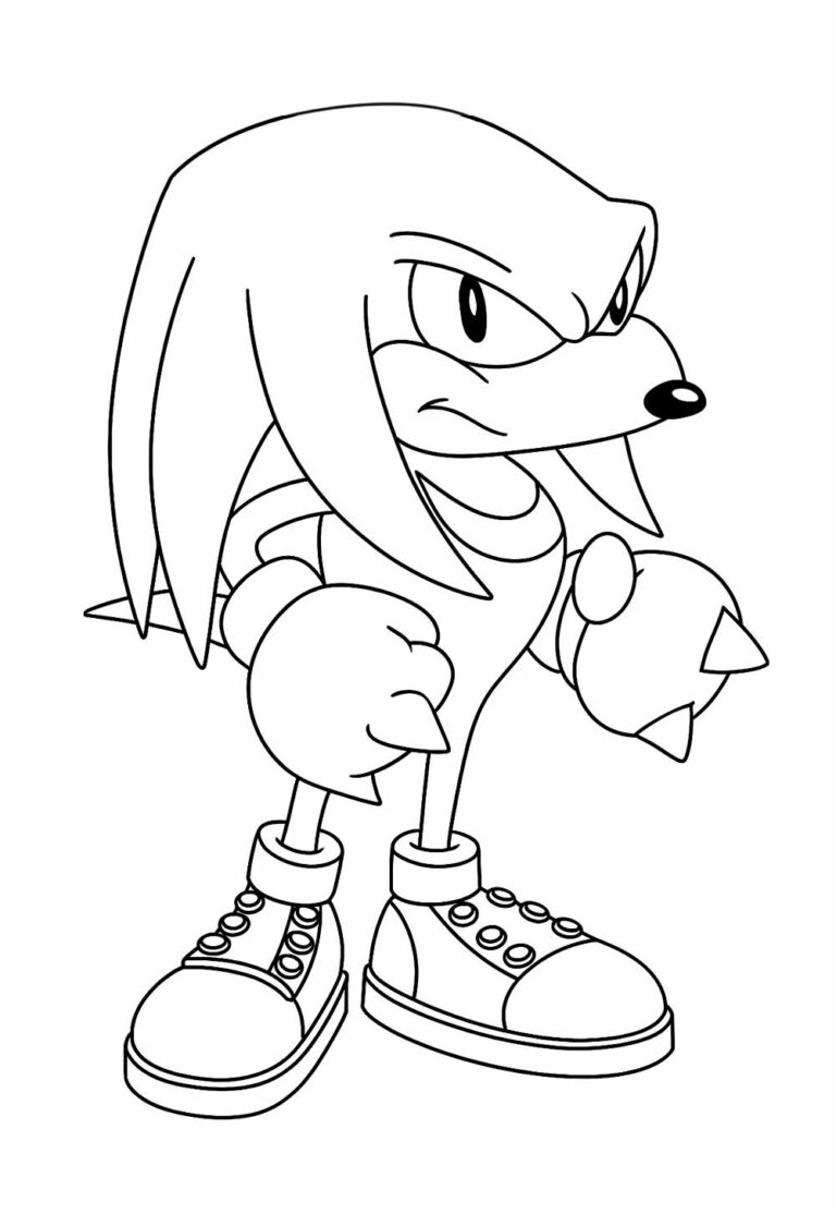 Desenhos de Knuckles the Echidna para colorir - Bora Colorir
