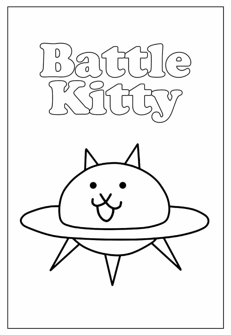 Desenhos de Battle Kitty para colorir - Bora Colorir