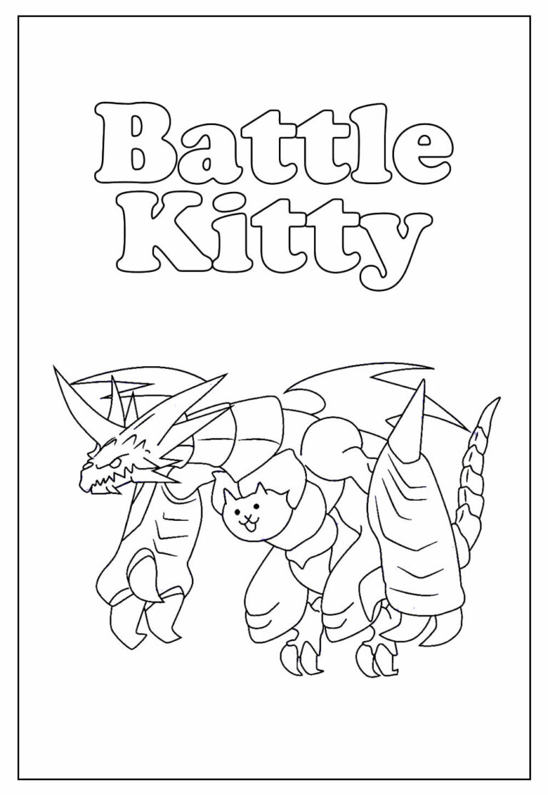 Desenhos de Battle Kitty para colorir - Bora Colorir