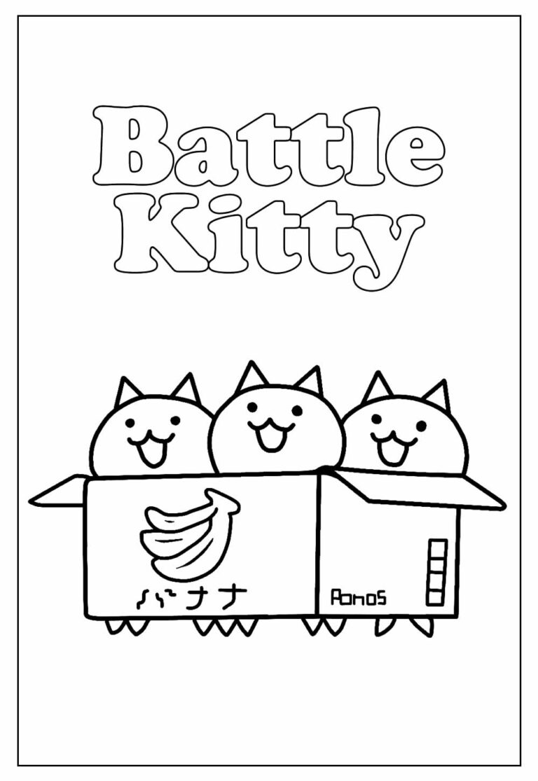 Desenhos de Battle Kitty para colorir - Bora Colorir