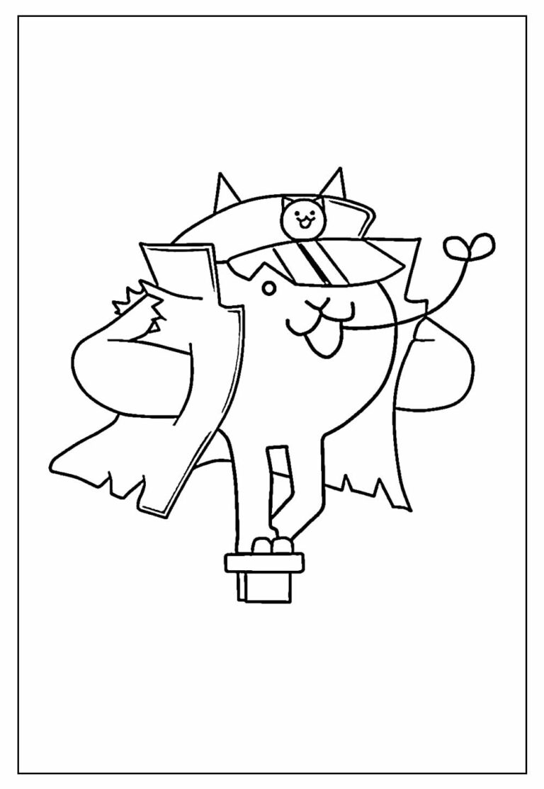 Desenhos de Battle Kitty para colorir - Bora Colorir
