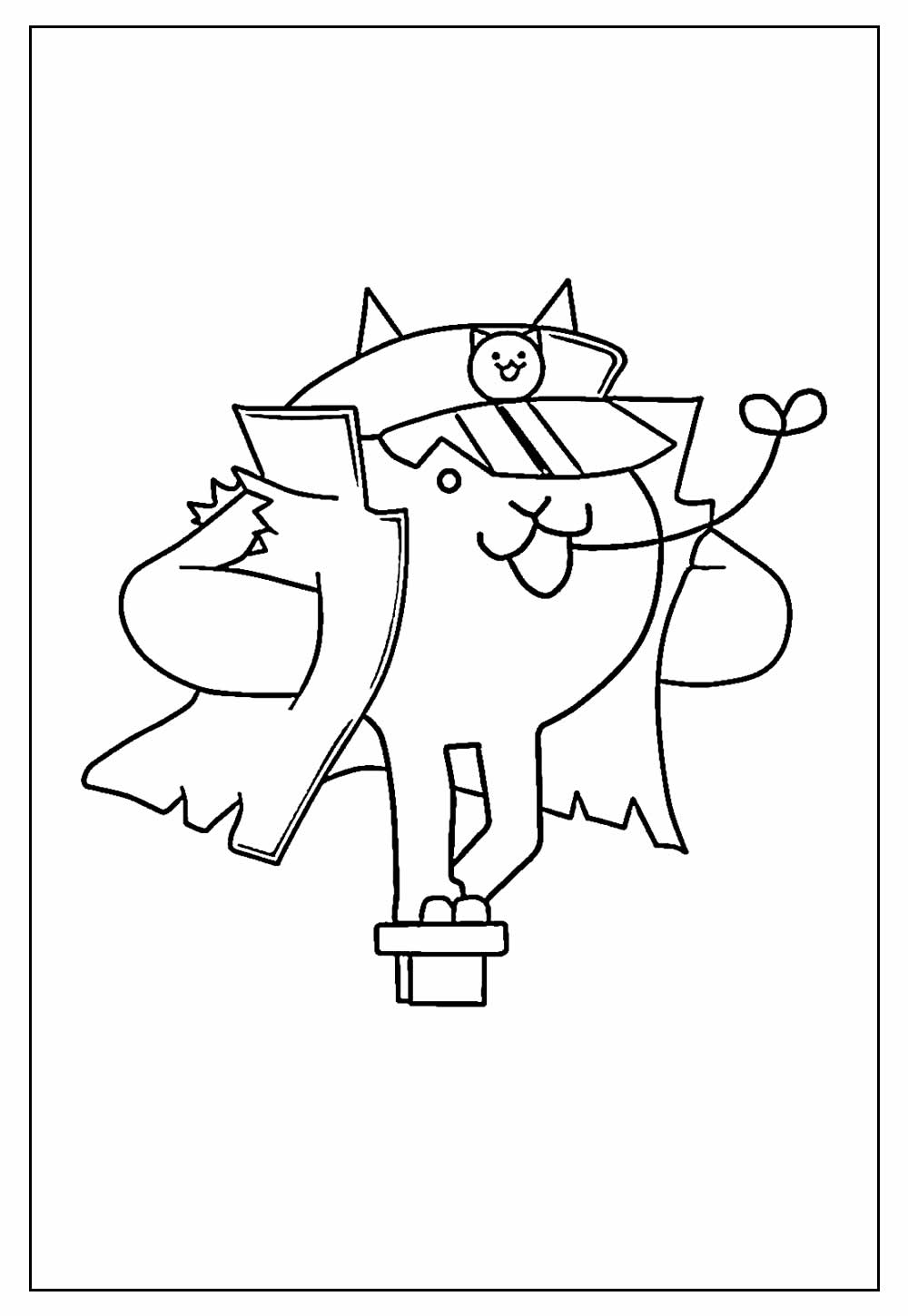 Desenhos de Battle Kitty para colorir - Bora Colorir