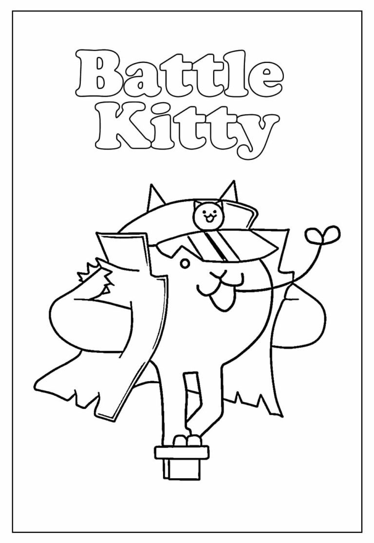 Desenhos de Battle Kitty para colorir - Bora Colorir