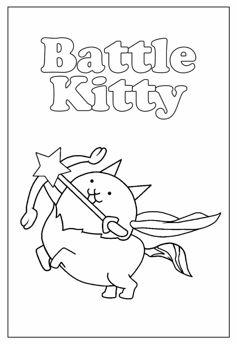 Desenhos de Battle Kitty para colorir - Bora Colorir