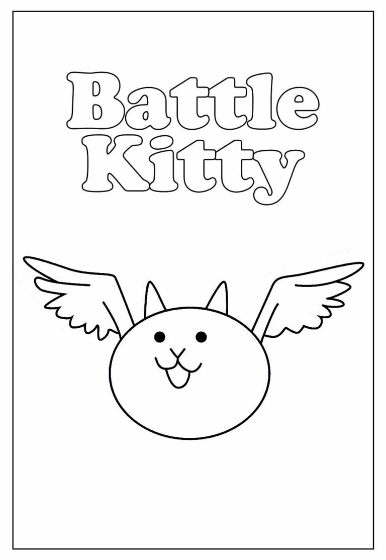 Desenhos de Battle Kitty para colorir - Bora Colorir