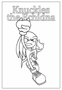 Desenhos de Knuckles the Echidna para colorir - Bora Colorir