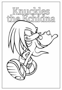 Desenhos de Knuckles the Echidna para colorir - Bora Colorir