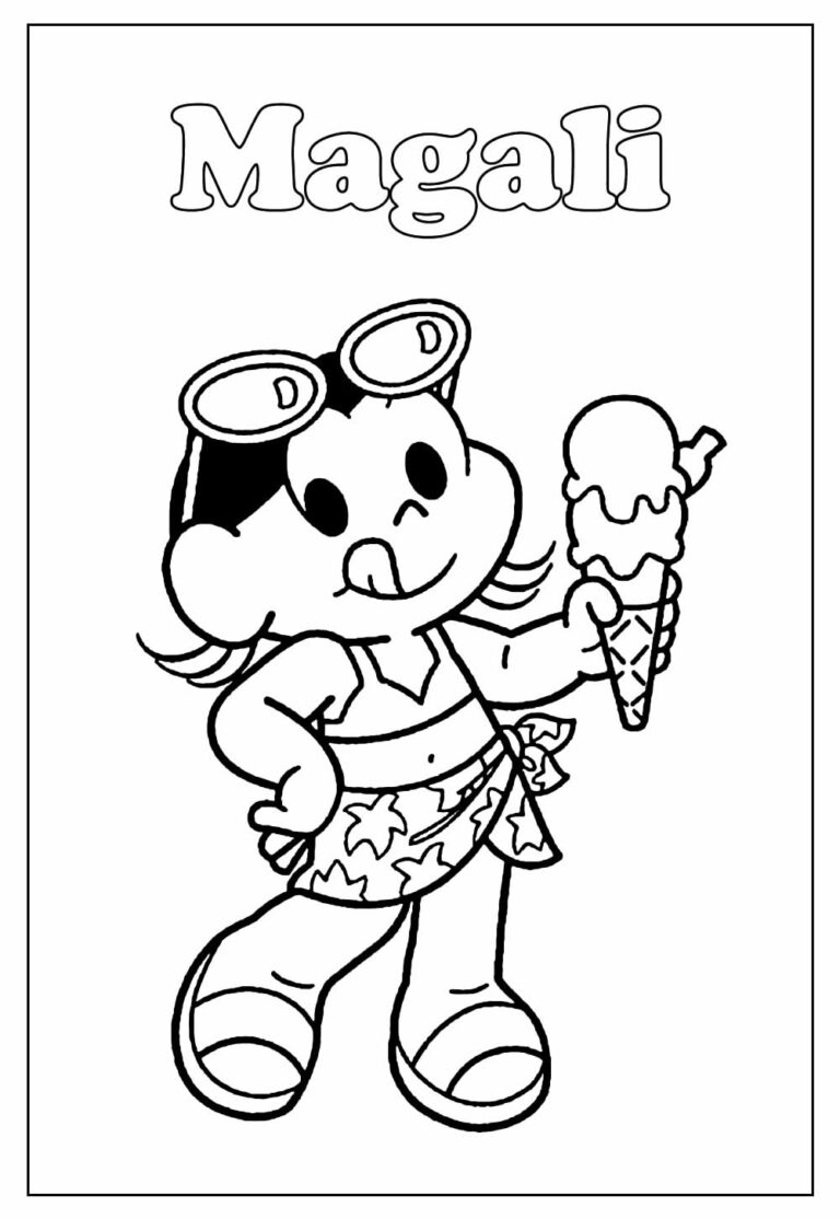 Desenhos da Magali para colorir - Bora Colorir