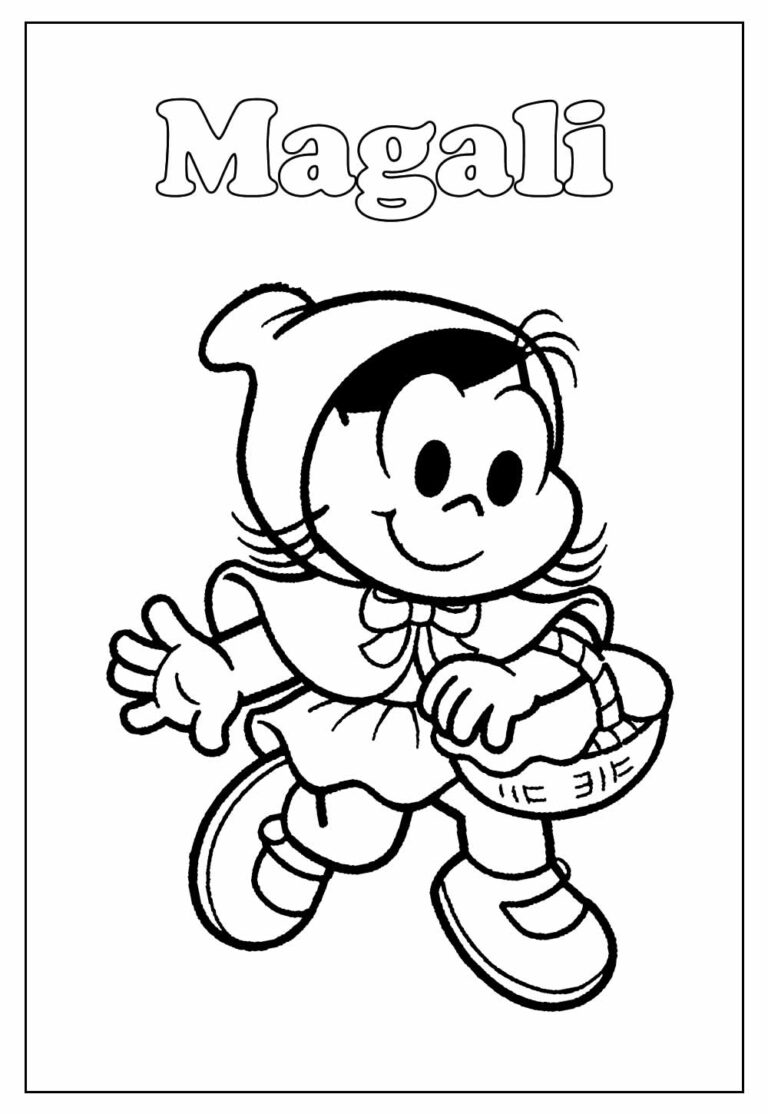 Desenhos da Magali para colorir - Bora Colorir