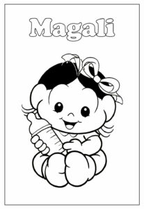 Desenhos da Magali para colorir - Bora Colorir