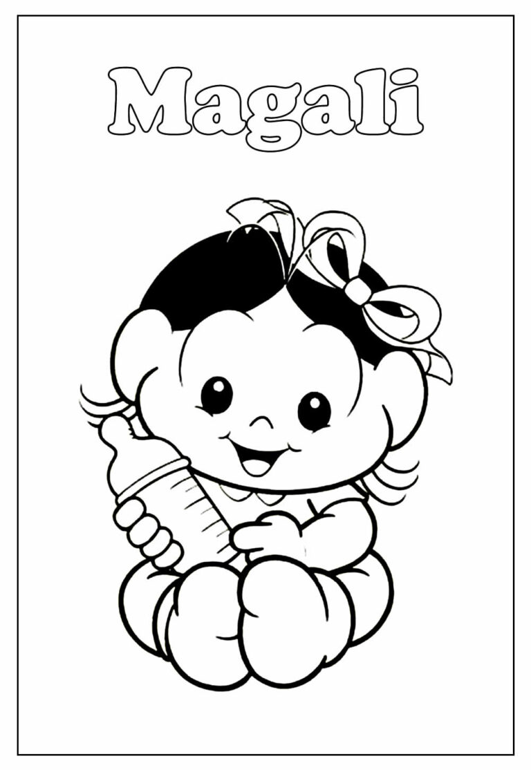 Desenhos da Magali para colorir - Bora Colorir