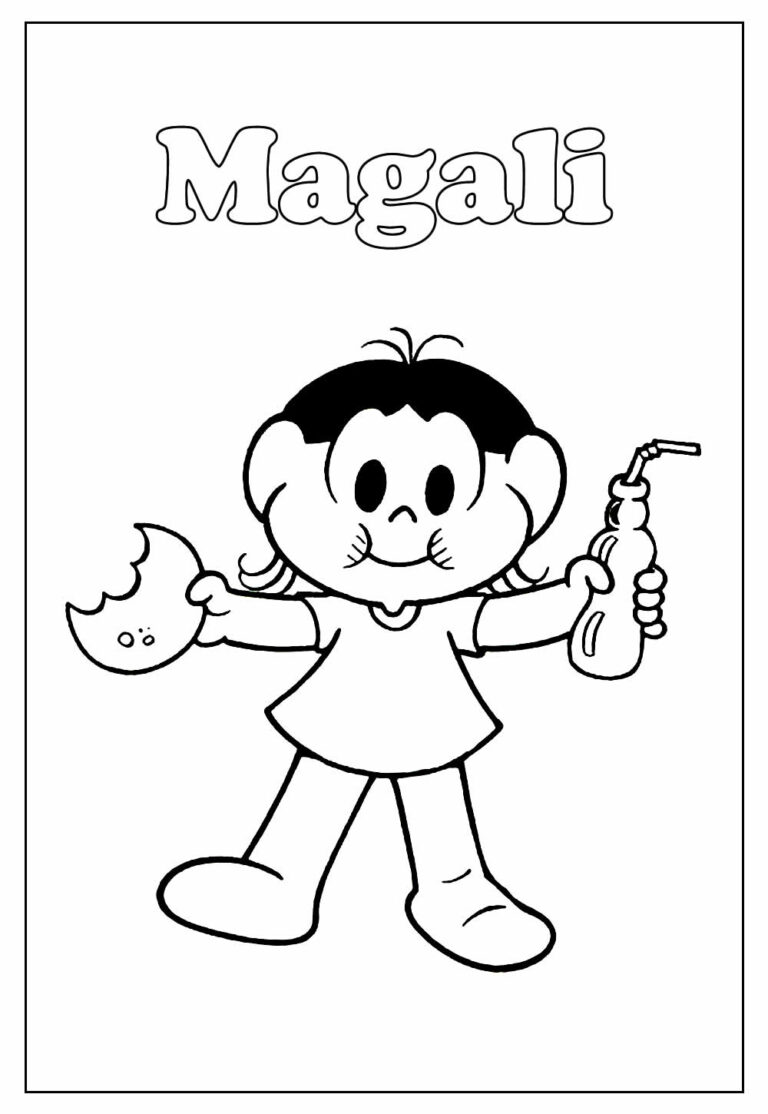 Desenhos da Magali para colorir - Bora Colorir