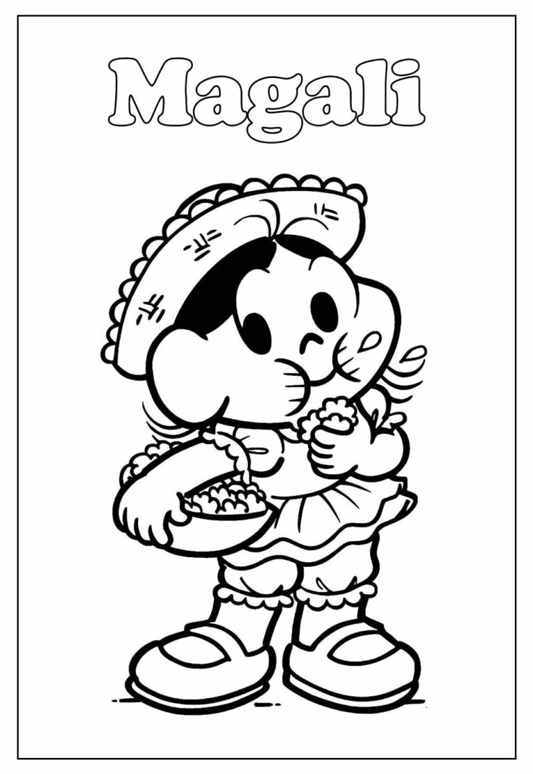 Desenhos da Magali para colorir - Bora Colorir