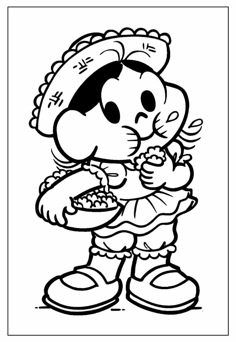 Desenhos da Magali para colorir - Bora Colorir