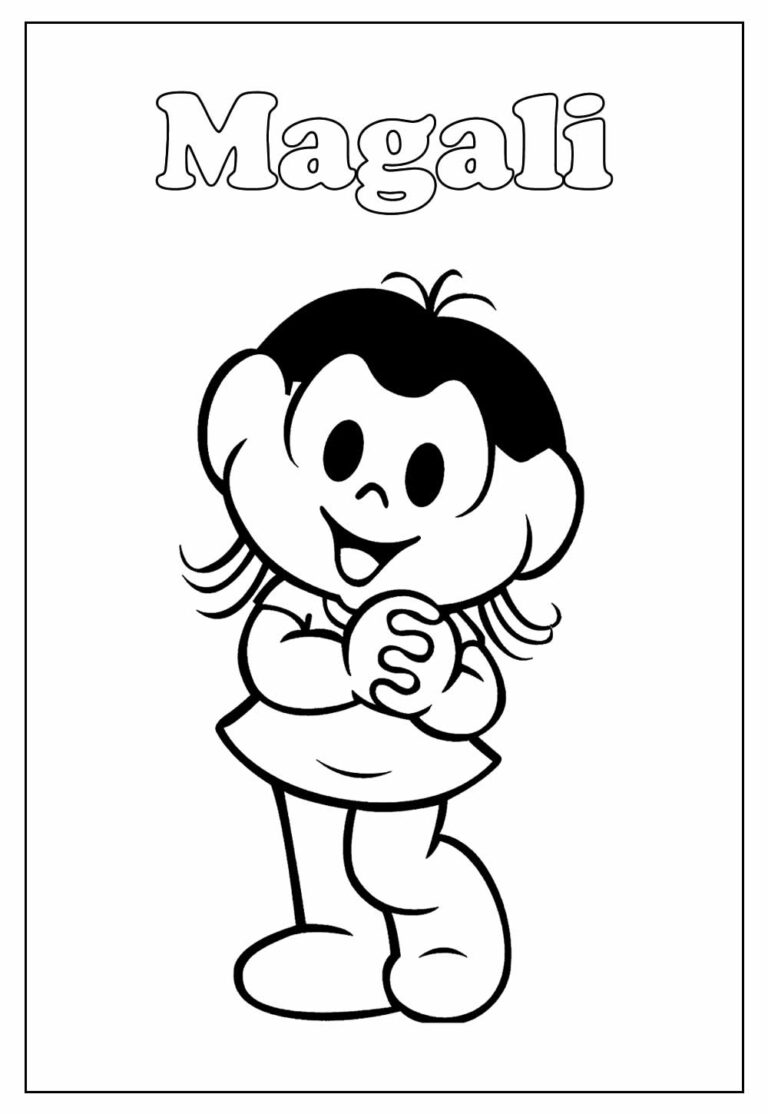 Desenhos da Magali para colorir - Bora Colorir