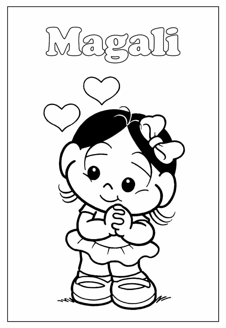 Desenhos da Magali para colorir - Bora Colorir