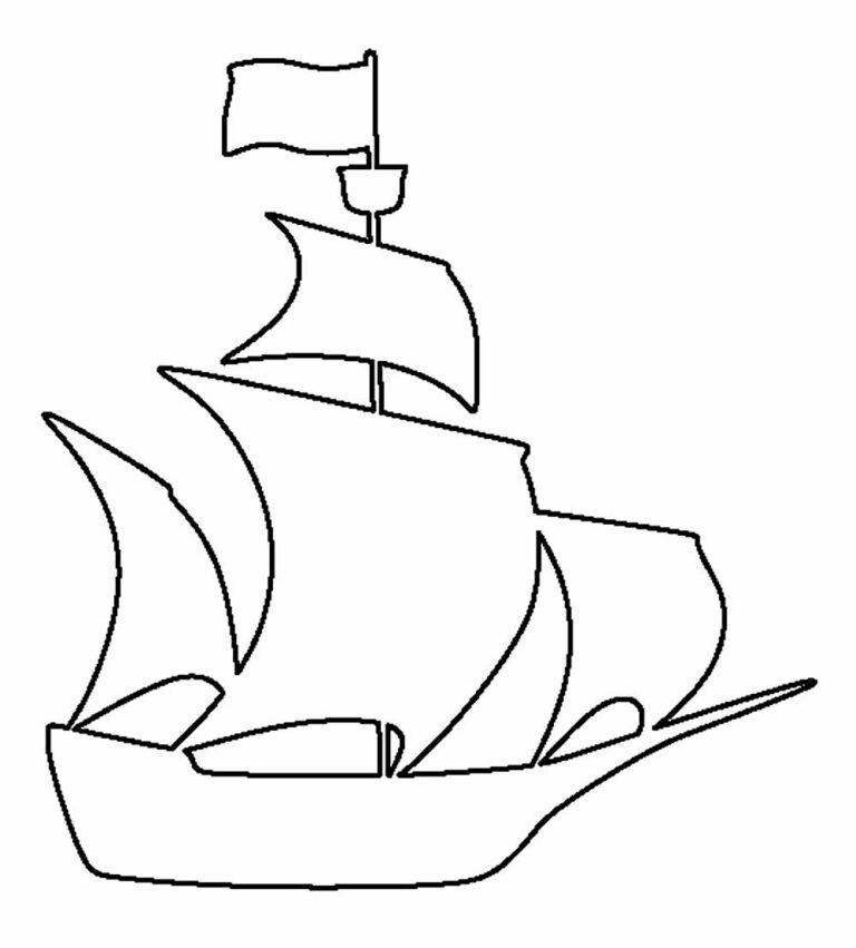 Moldes de Navio para Imprimir - Bora Colorir