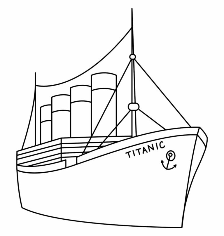 Moldes de Navio para Imprimir - Bora Colorir