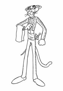 Desenhos da Pantera Cor de Rosa para colorir - Bora Colorir