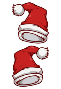 Imagem de Gorro de Natal para Imprimir - Bora Colorir