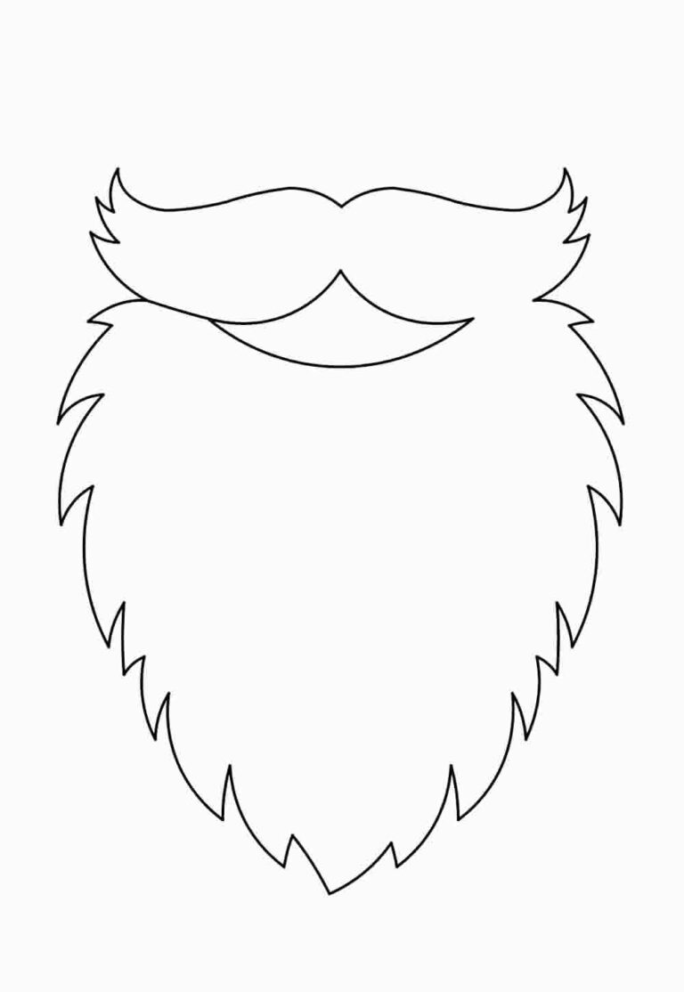 Moldes da Barba do Papai Noel para Imprimir - Bora Colorir