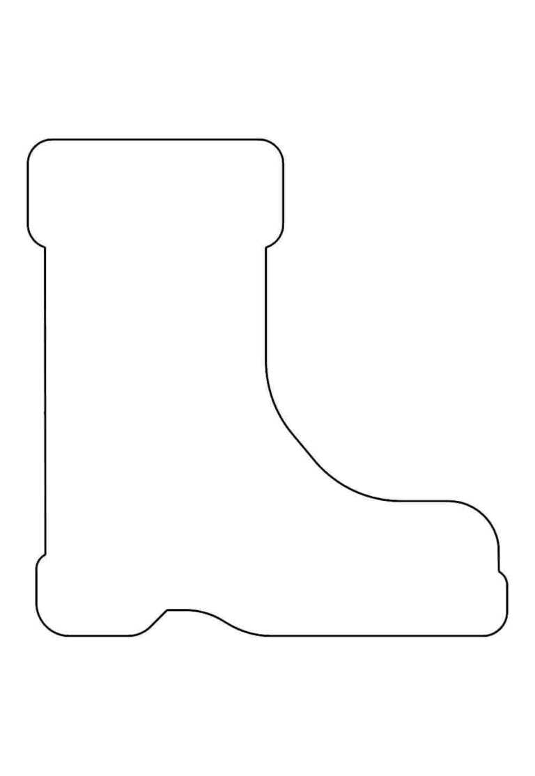 Moldes de Bota do Papai Noel para Imprimir - Bora Colorir