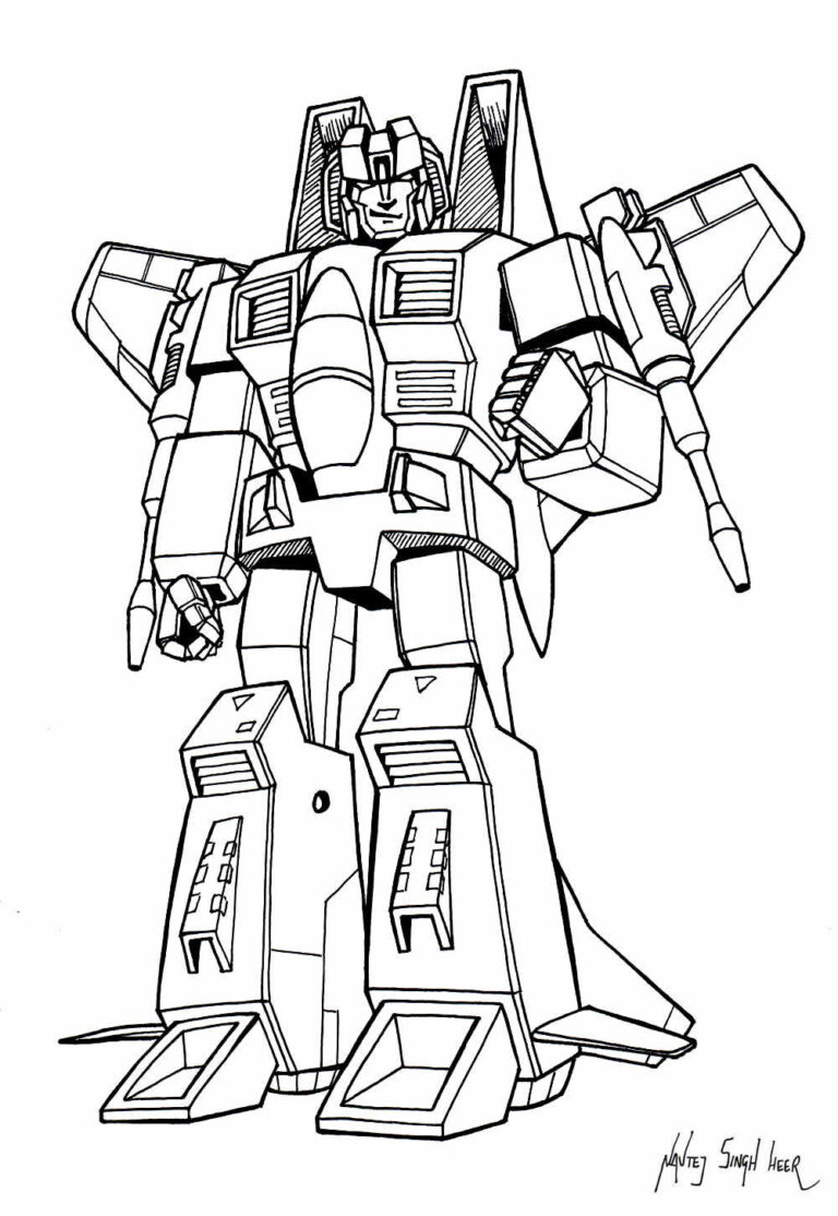 Desenhos do Starscream para colorir - Bora Colorir