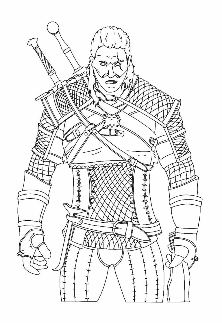 Desenhos de The Witcher para colorir - Bora Colorir