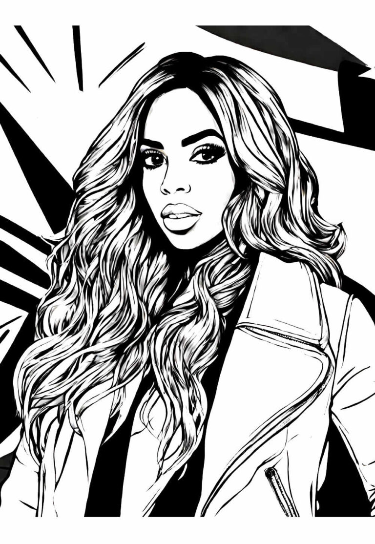 Desenhos da Anitta para colorir - Bora Colorir