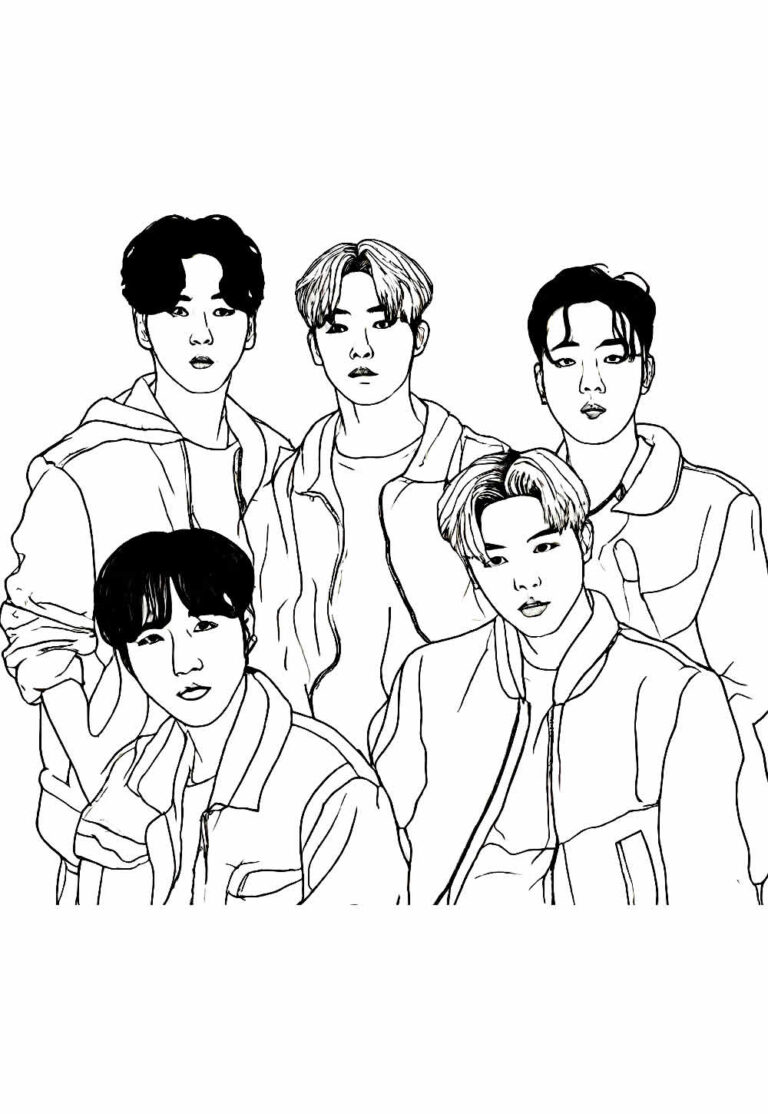 Desenhos de K-Pop para colorir - Bora Colorir