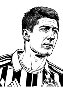 Desenhos de Lewandowski para colorir - Bora Colorir
