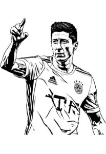 Desenhos de Lewandowski para colorir - Bora Colorir