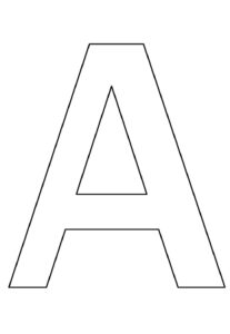 Moldes da Letra A para imprimir - Bora Colorir