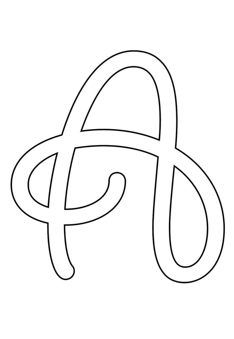 Moldes da Letra A para imprimir - Bora Colorir