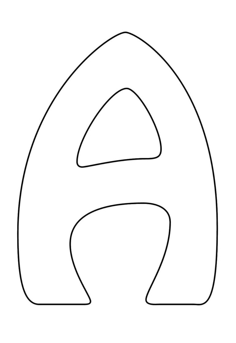 Moldes da Letra A para imprimir - Bora Colorir