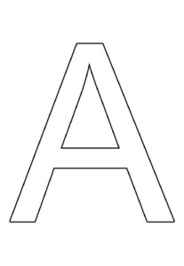 Moldes da Letra A para imprimir - Bora Colorir