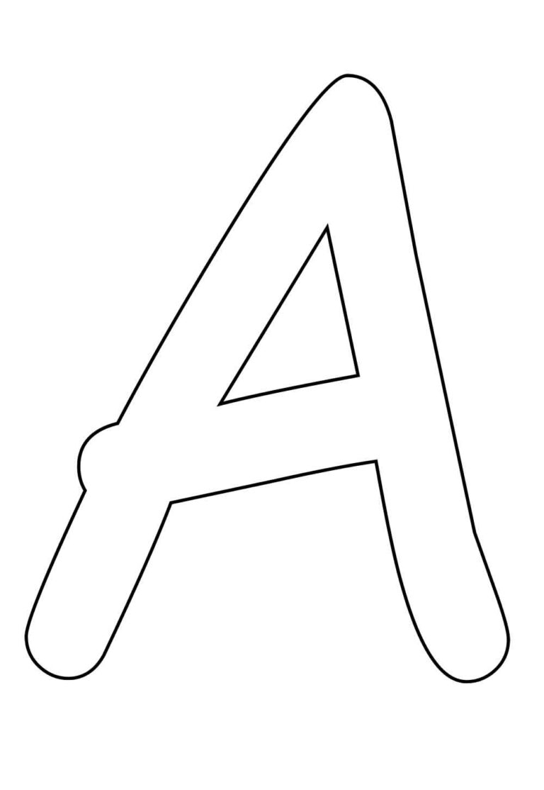 Moldes da Letra A para imprimir - Bora Colorir