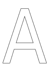 Moldes da Letra A para imprimir - Bora Colorir