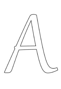 Moldes da Letra A para imprimir - Bora Colorir