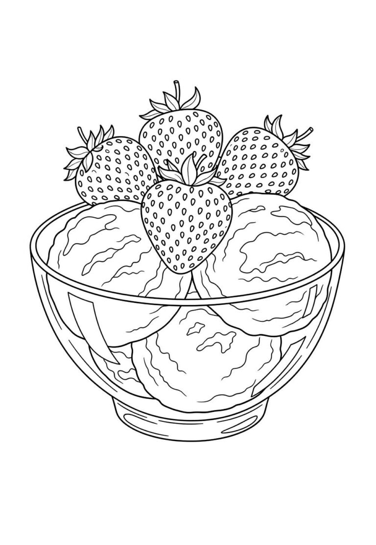 Desenhos de Morango para colorir - Bora Colorir